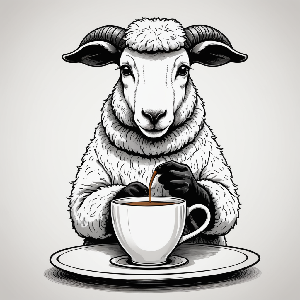 simple ink drawing of a - Gulf Picasso | بيكاسو الخليج