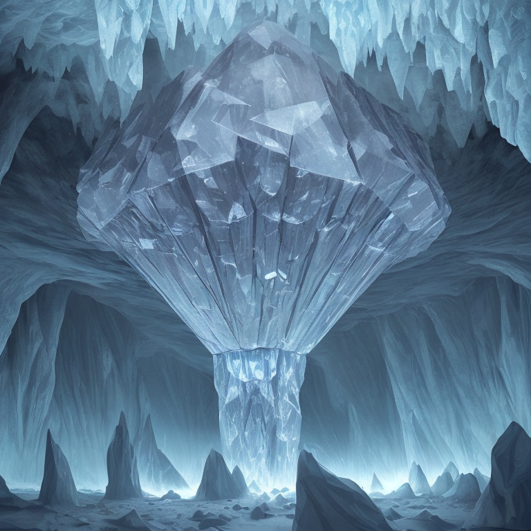 surreal giant crystal cave core - Gulf Picasso | بيكاسو الخليج