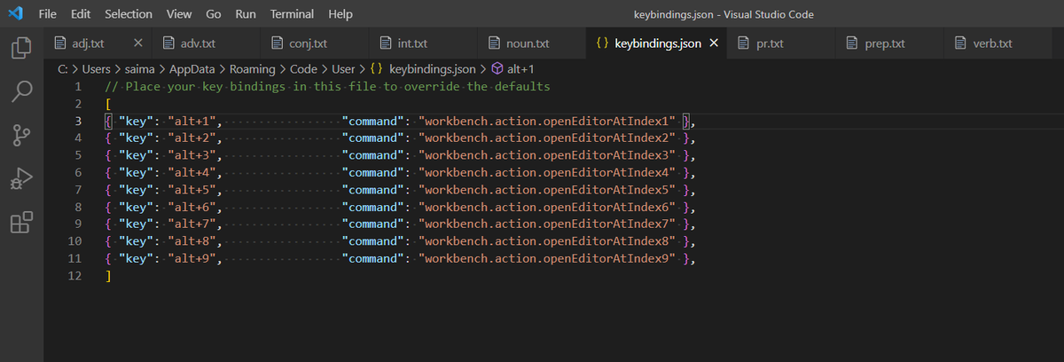 ထႅမ်သႂ်ႇ Shortcut တီႈ Visual Studio Code