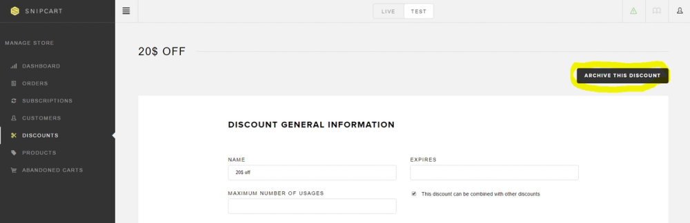 Store management – Snipcart Documentation