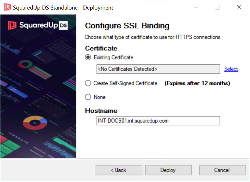 How To Install Squaredup Ds Standalone Using The Installer Squaredup Community Support