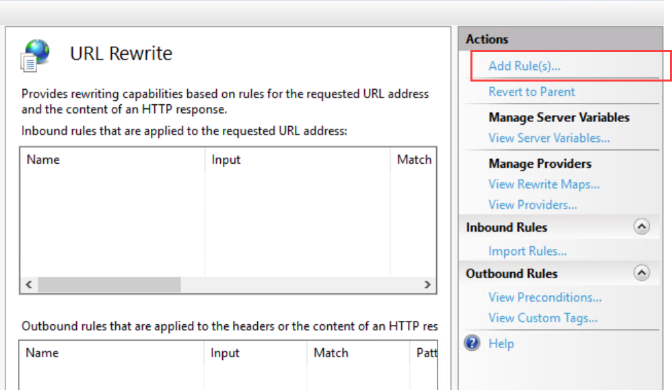 How To Configure A Redirect Using The Iis Url Rewrite Module Squaredup Community Support