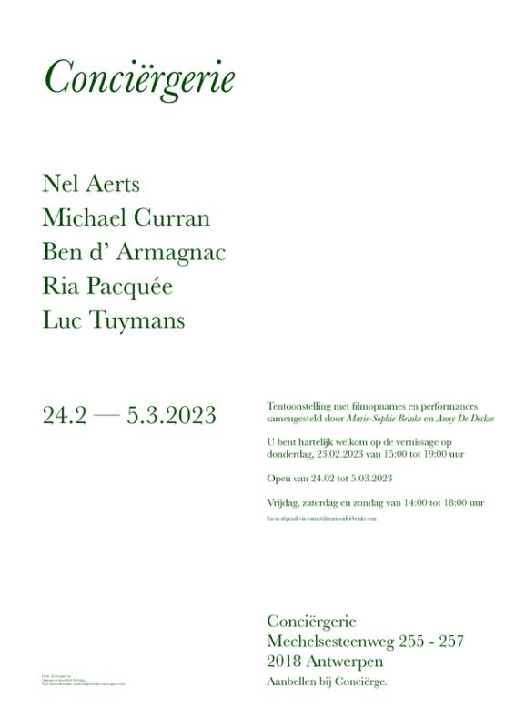 Matt’s Gallery – Michael Curran in Conciërgerie, Antwerp