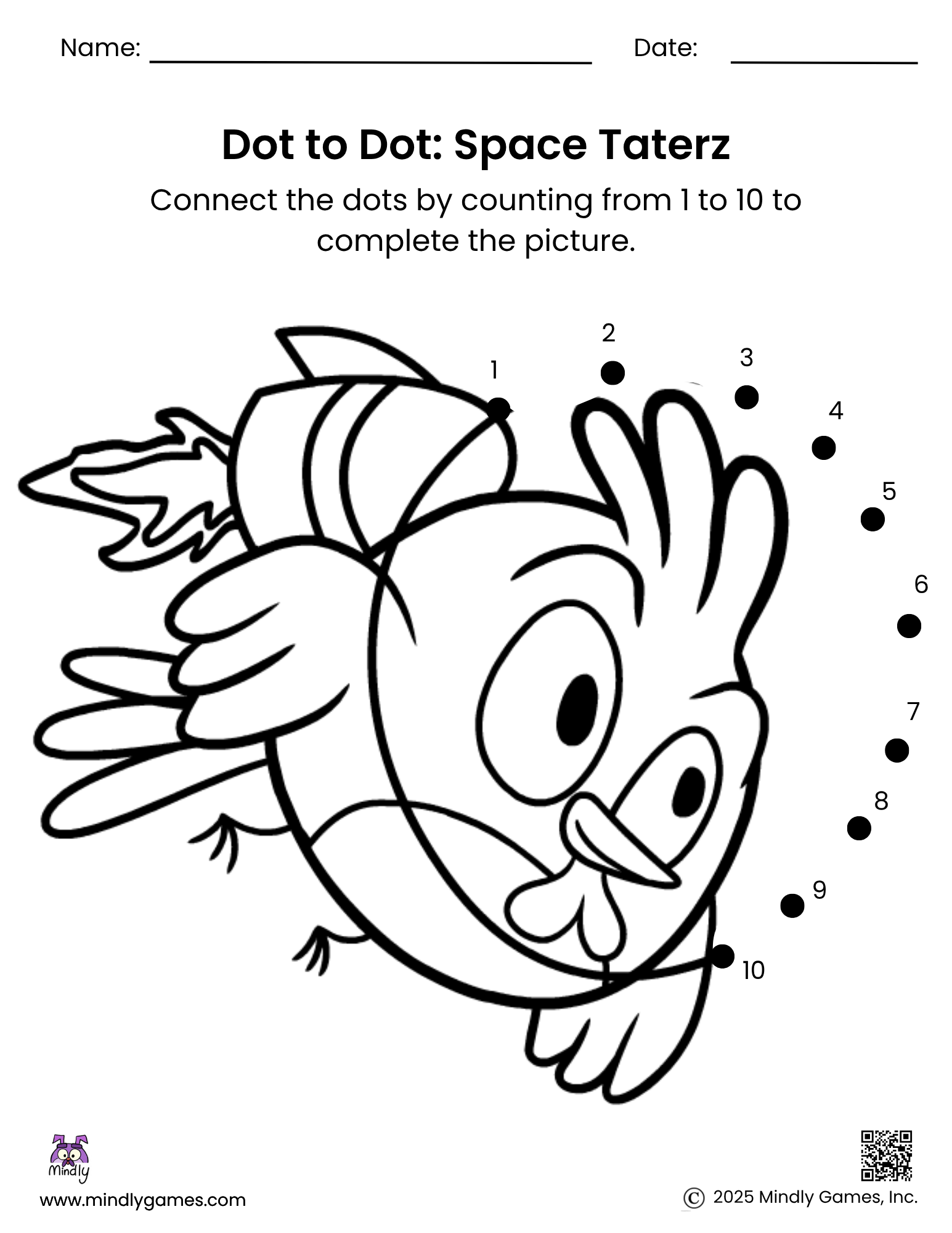 Dot to Dot | Numbers to 10 | Mindly Games