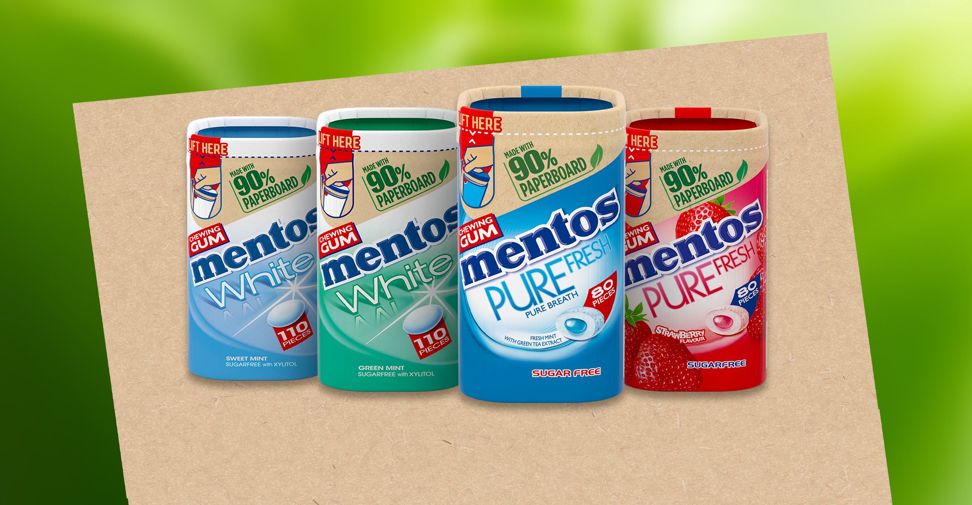 Pot Mentos Gum en Carton | Mentos België