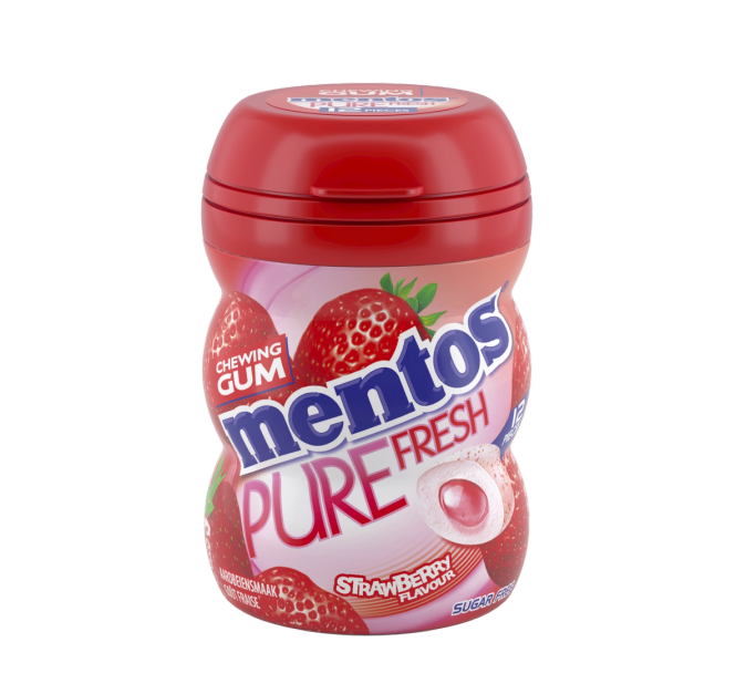 Mentos Gum Mini Potje - Pure Fresh Aardbei | Mentos België