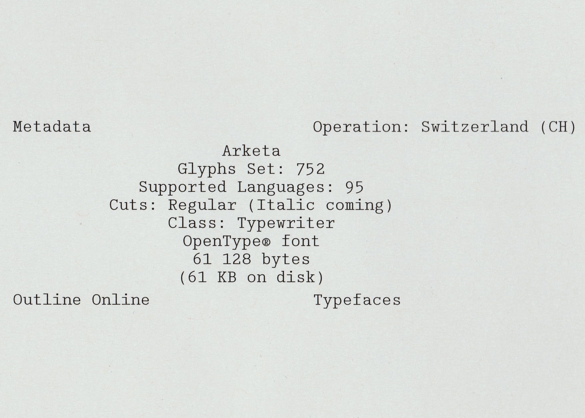 Arketa — Outline Online