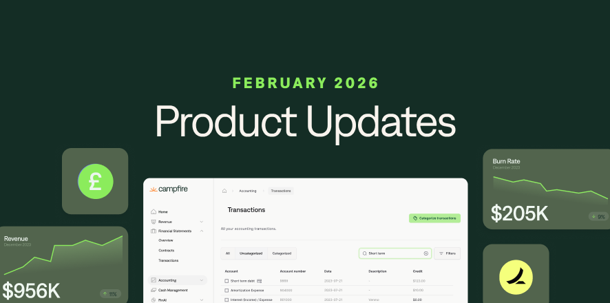 Campfire's February 2026 product updates: AI-powered accounting, FX ...