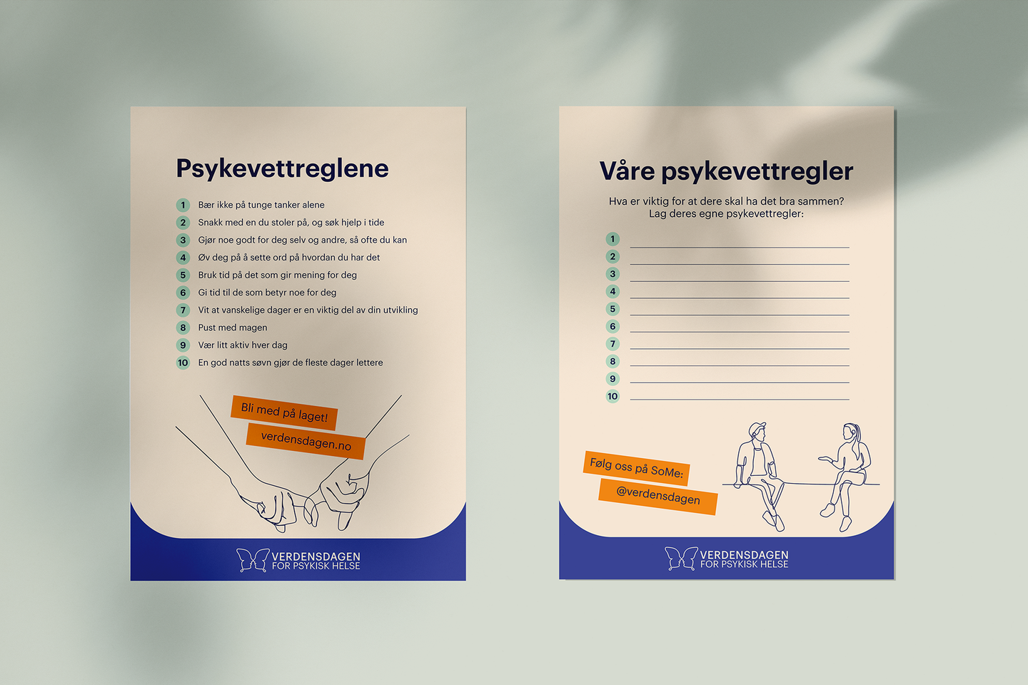 Plakater om psykisk helse | Verdensdagen for psykisk helse