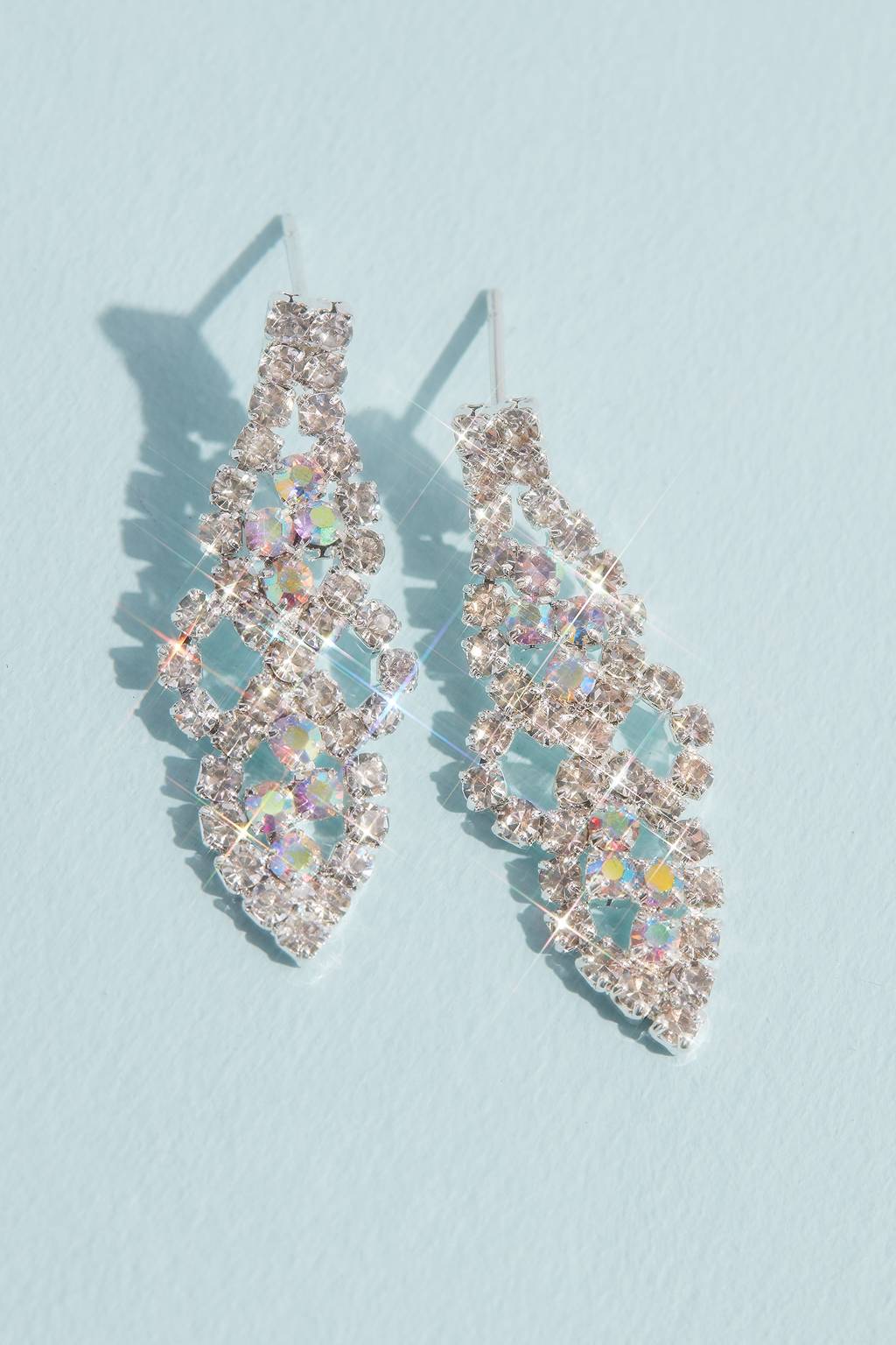 Scalloped Rhinestone Jewelry Set | David's Bridal in Silver